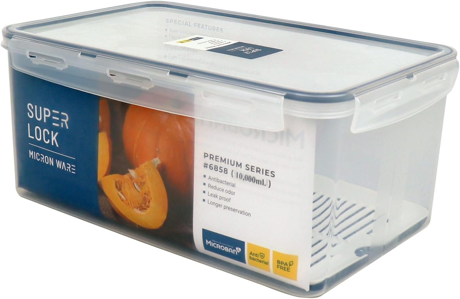 Superlock Micronware Rectangle Storage Box 10000 Ml- HomeKraft