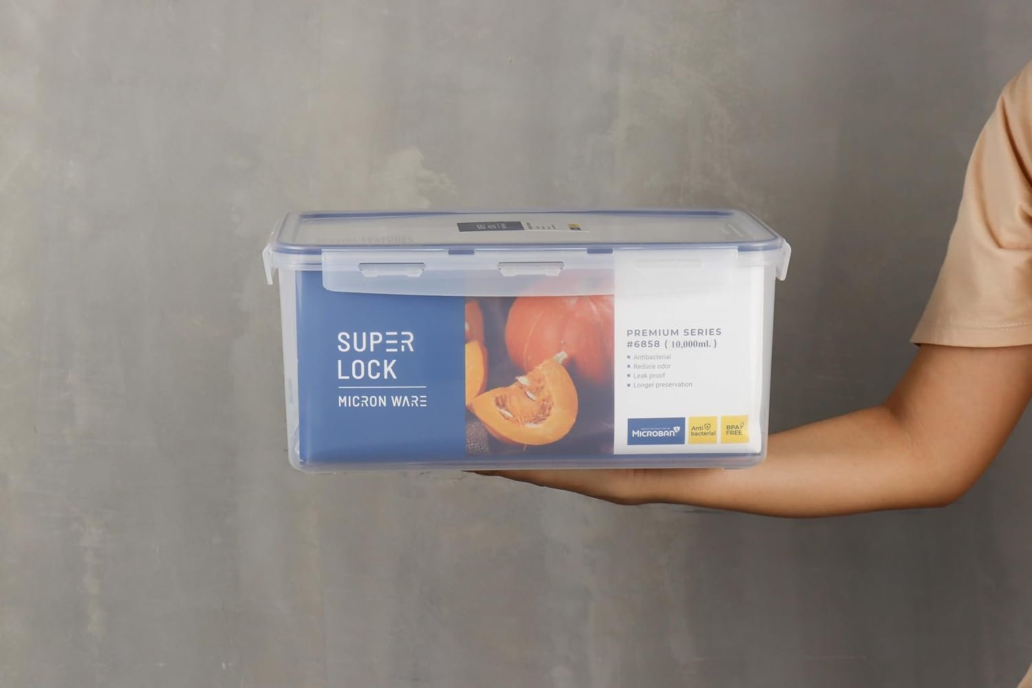 Superlock Micronware Rectangle Storage Box 10000 Ml- HomeKraft