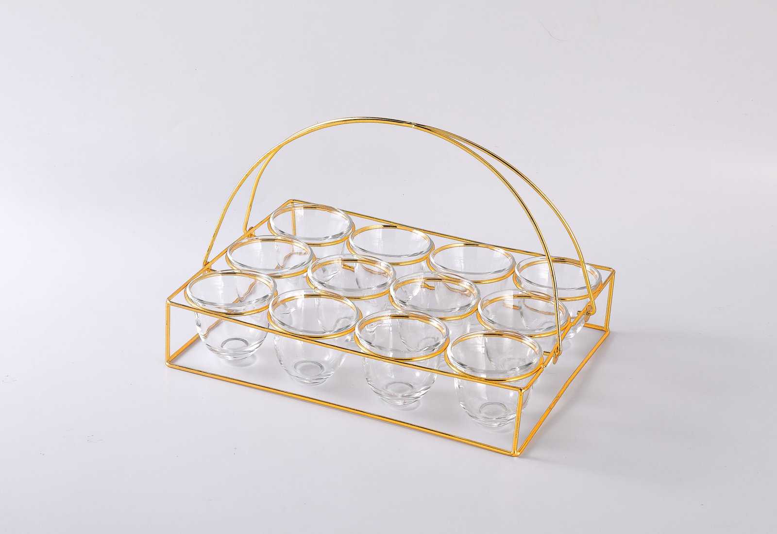 12pcs Cawa Cup Set with Stylish Storage Stand - HomeKraft