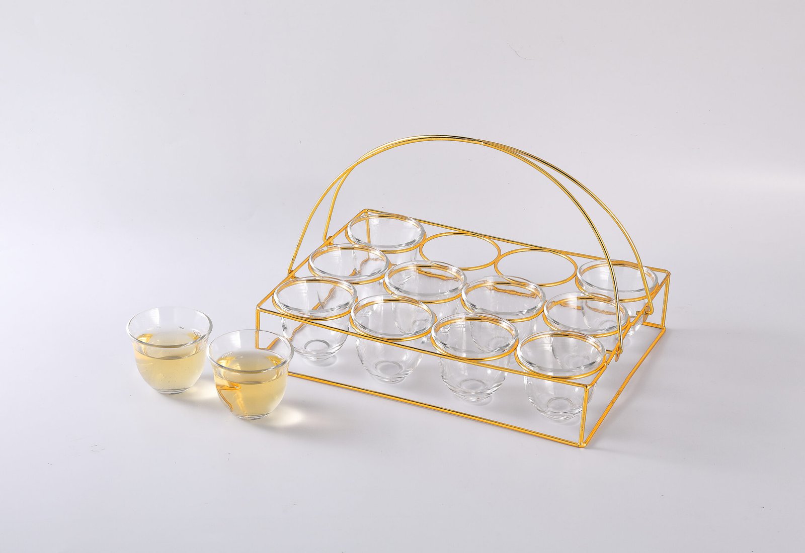 12pcs Cawa Cup Set with Stylish Storage Stand - HomeKraft